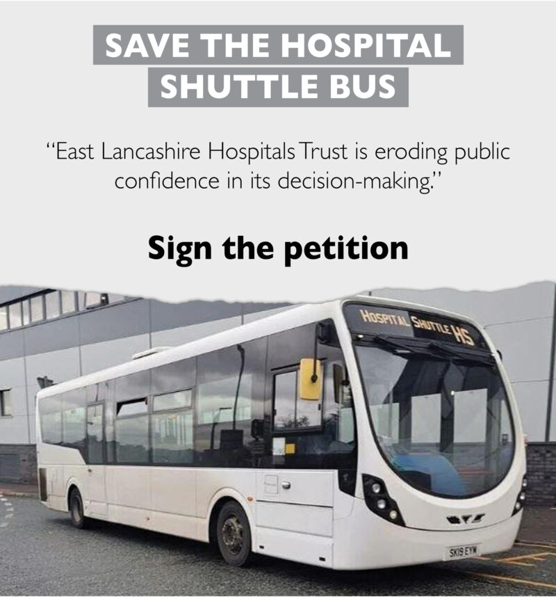 Petition to save the hospitals shuttle bus - Hyndburn & Haslingden ...